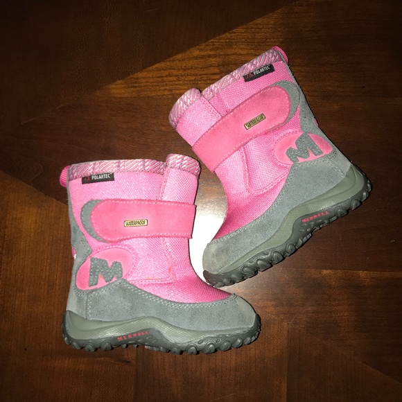 Merrell | Shoes | Euc Merrill Girls Pink Waterproof Bootssize6 | Poshmark